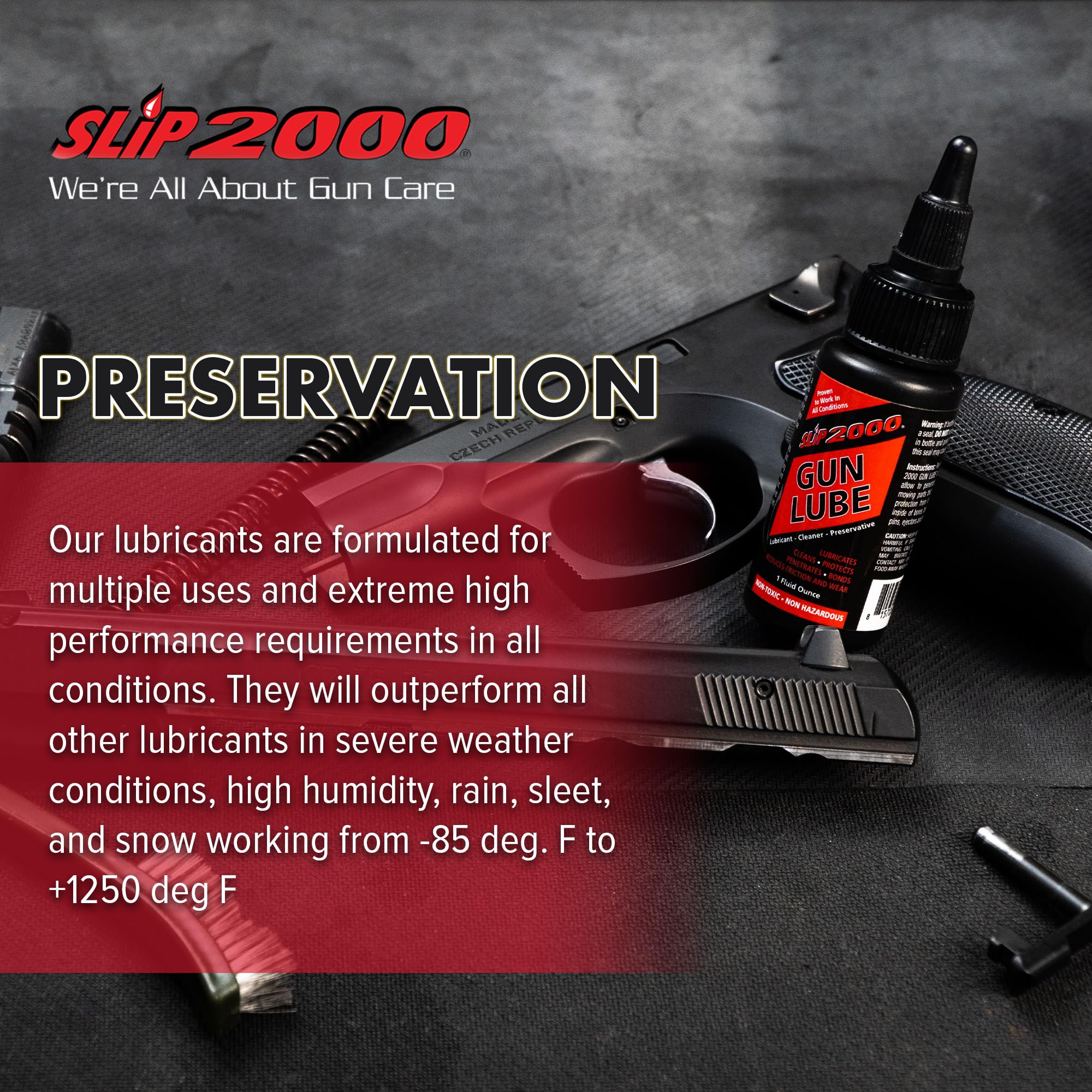 Slip 2000 Gun Lube - Buddy Pack- Penetrating Gun Lubricant Lubricating CLP Gun Cleaner - Combo Pack