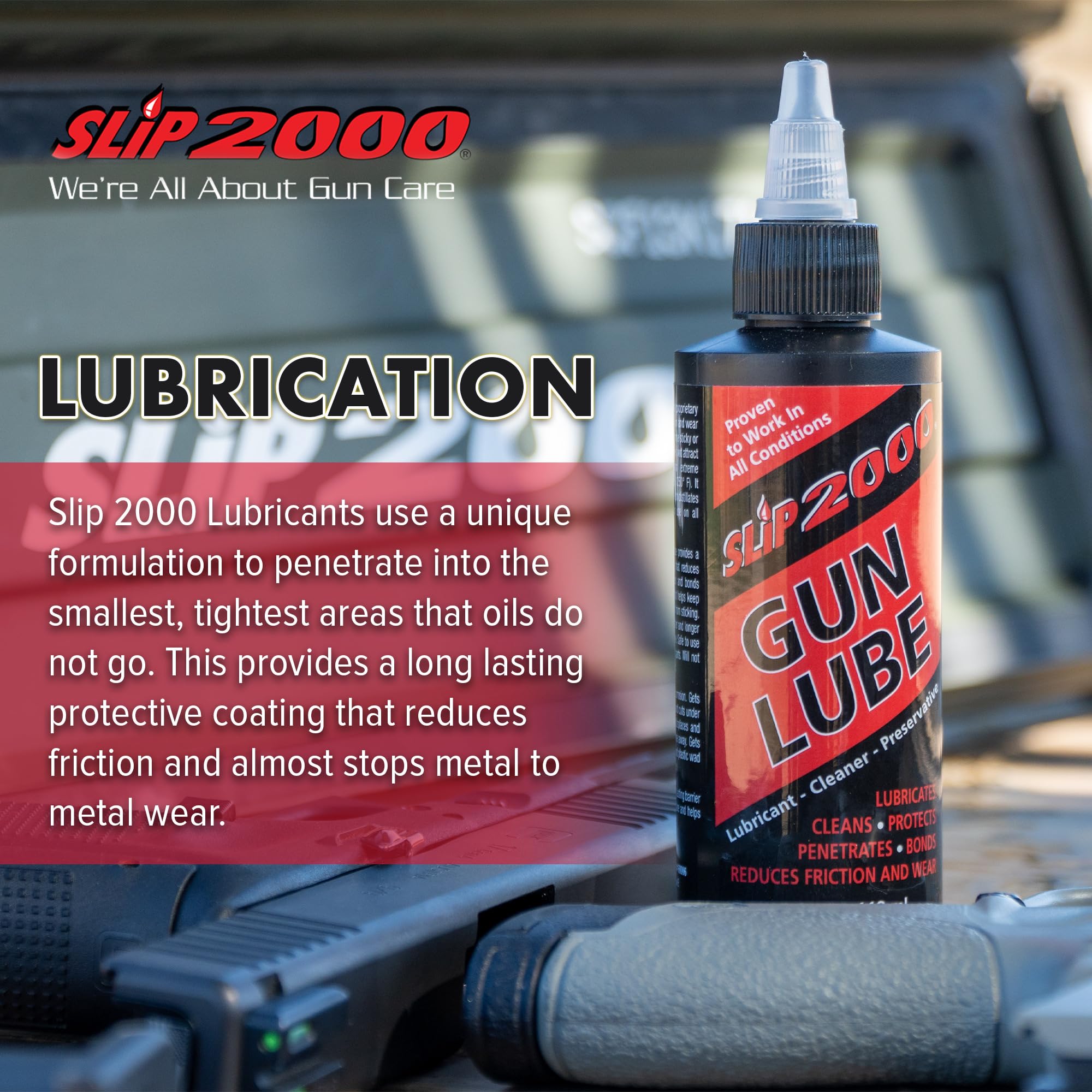 Slip 2000 Gun Lube - Buddy Pack- Penetrating Gun Lubricant Lubricating CLP Gun Cleaner - Combo Pack