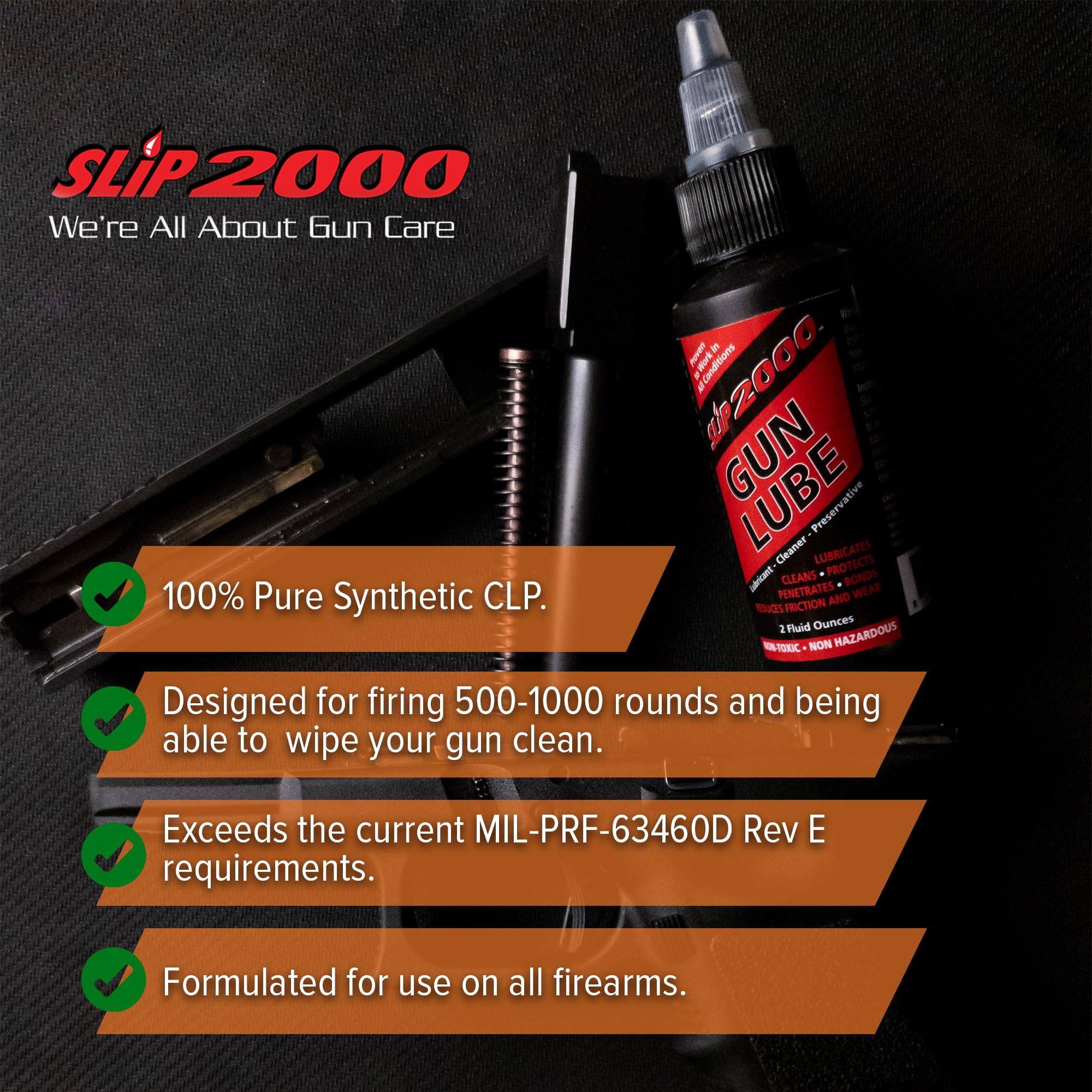 Slip 2000 Gun Lube - Buddy Pack- Penetrating Gun Lubricant Lubricating CLP Gun Cleaner - Combo Pack