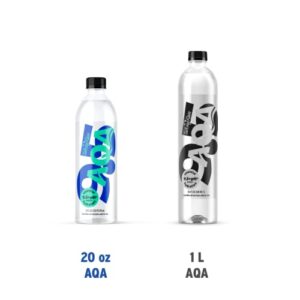 Talking Rain AQA Alkaline Ionized Bottled Water, 9.5 pH, with Electrolytes and Minerals Added for Taste, 20 fl oz Bottle (Pack of 12)