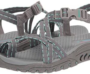 Skechers Women's Sporty Sandal Sport, Gray, 8