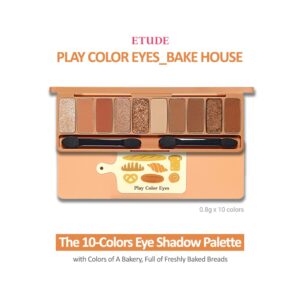 ETUDE Play Color Eyes #Bakehouse (21AD) | | Vivid 10 Color Eye Shadow Palette with Soft Texture and Daily Deep Coffee Colors | Eyes Makeup | Kbeauty