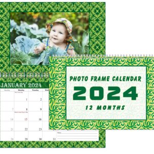 2024 Photo Frame Wall Spiral-bound Calendar (Add Your Own Photos) - 12 Months Desktop/Wall Calendar/Planner - (Edition #06)