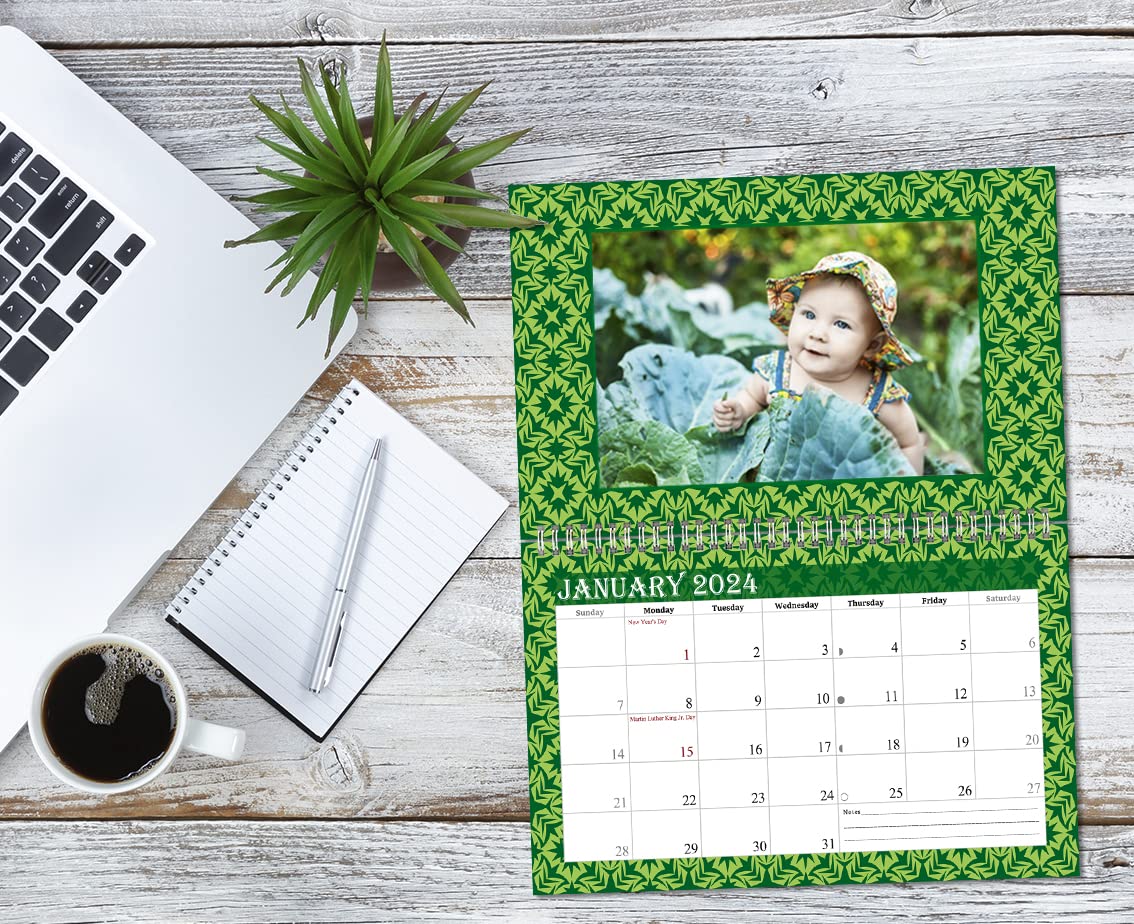 2024 Photo Frame Wall Spiral-bound Calendar (Add Your Own Photos) - 12 Months Desktop/Wall Calendar/Planner - (Edition #06)