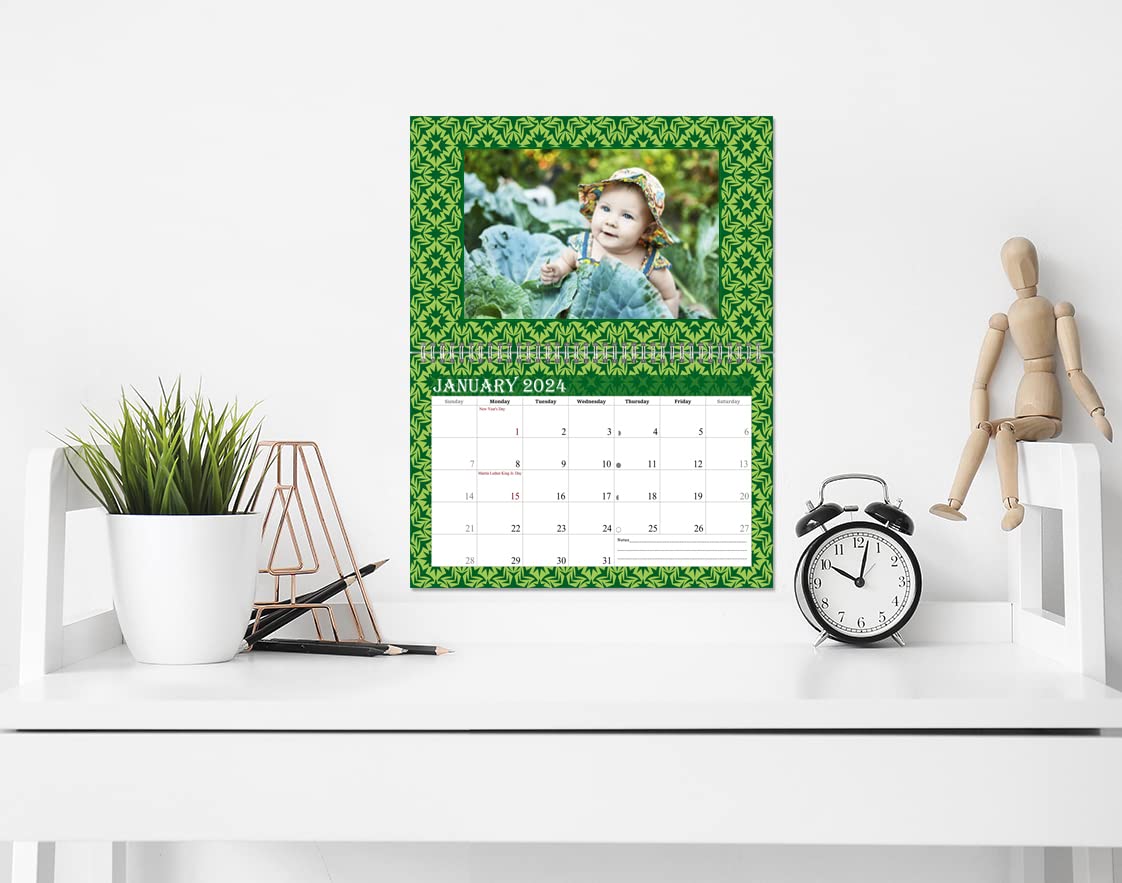 2024 Photo Frame Wall Spiral-bound Calendar (Add Your Own Photos) - 12 Months Desktop/Wall Calendar/Planner - (Edition #06)