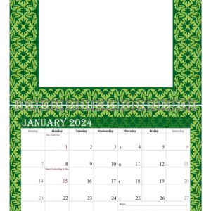 2024 Photo Frame Wall Spiral-bound Calendar (Add Your Own Photos) - 12 Months Desktop/Wall Calendar/Planner - (Edition #06)