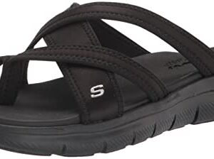 Skechers Women's Sporty Sandal Sport, Black/Black, 8