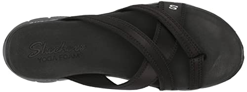 Skechers Women's Sporty Sandal Sport, Black/Black, 8