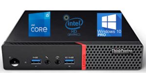 lenovo thinkcentre m700 tiny desktop computer, intel core i5-6500t upto 3.1ghz, 32gb ram, 256gb ssd, 4k 3-monitor support displayport, vga, hdmi, ac wi-fi, bluetooth - windows 10 pro (renewed)