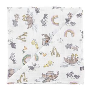 mud pie noah's ark swaddle, noah's ark 47" x 47"