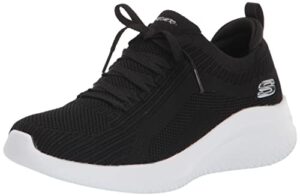 skechers sport women's women's big plan sneaker, black/white=bkw, 8.5