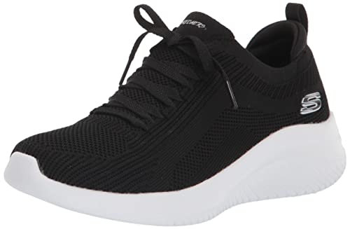 Skechers Sport Women's Women's Big Plan Sneaker, Black/White=BKW, 8.5