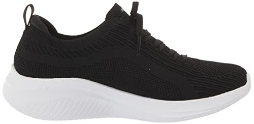 Skechers Sport Women's Women's Big Plan Sneaker, Black/White=BKW, 8.5