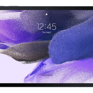 SAMSUNG Galaxy Tab S7 FE 2021 Android Tablet 12.4” Screen WiFi 256GB S Pen Included Long-Lasting Battery Powerful Performance, Mystic Black (Renewed)