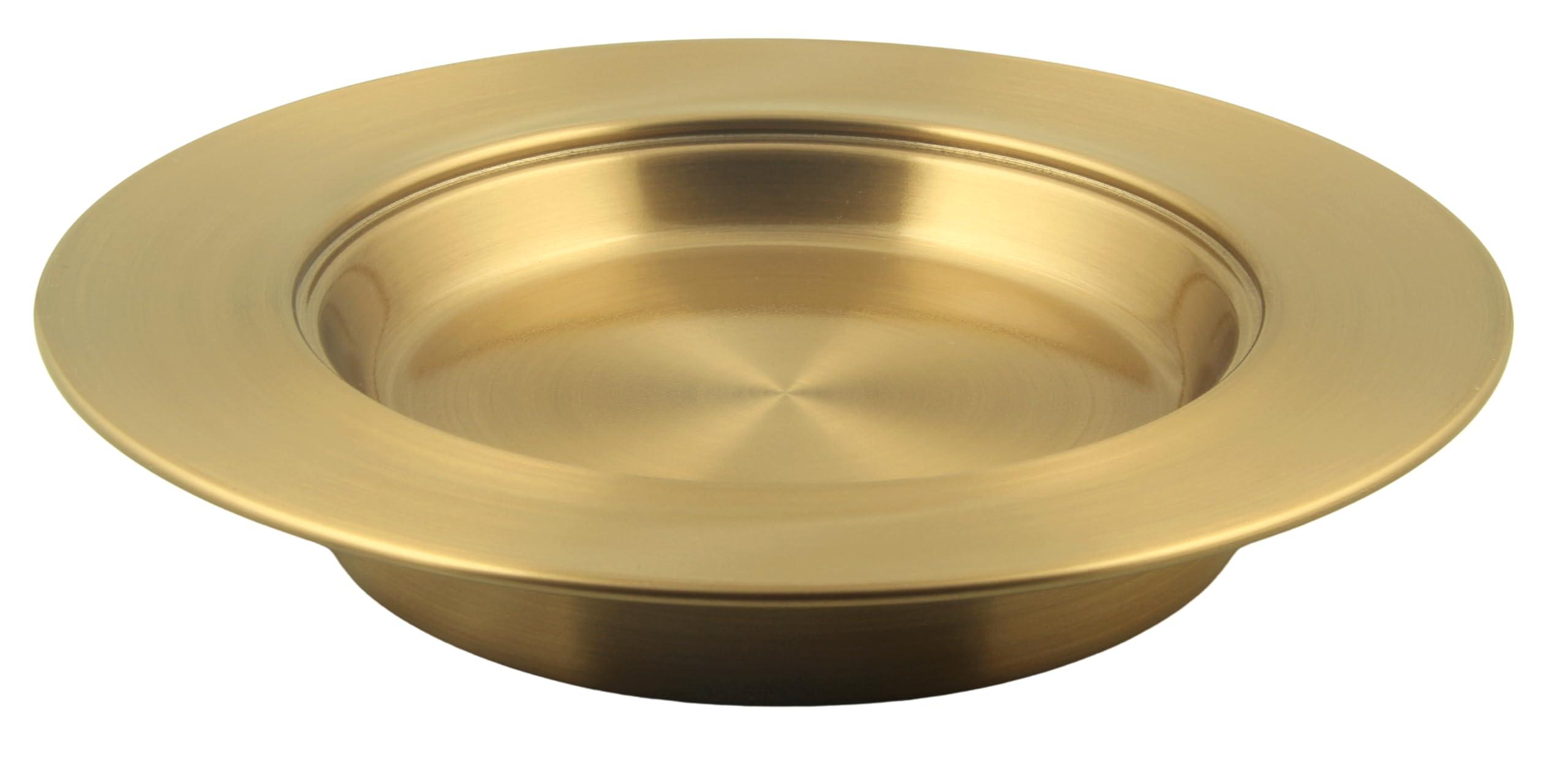 Communion Ware 3 Holy Wine Serving Trays with A Lid & 2 Stacking Bread Plates with A Lid - Stainless Steel (Brass/Gold)