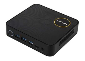 ecs elitegroup liva z mini pc computer intel celeron n3350 dual-core, 4gb ddr3l/64gb emmc, type c port, 4k@60hz hdmi+mdp, wifi, ethernet, dual monitor support (liva z n3350), black