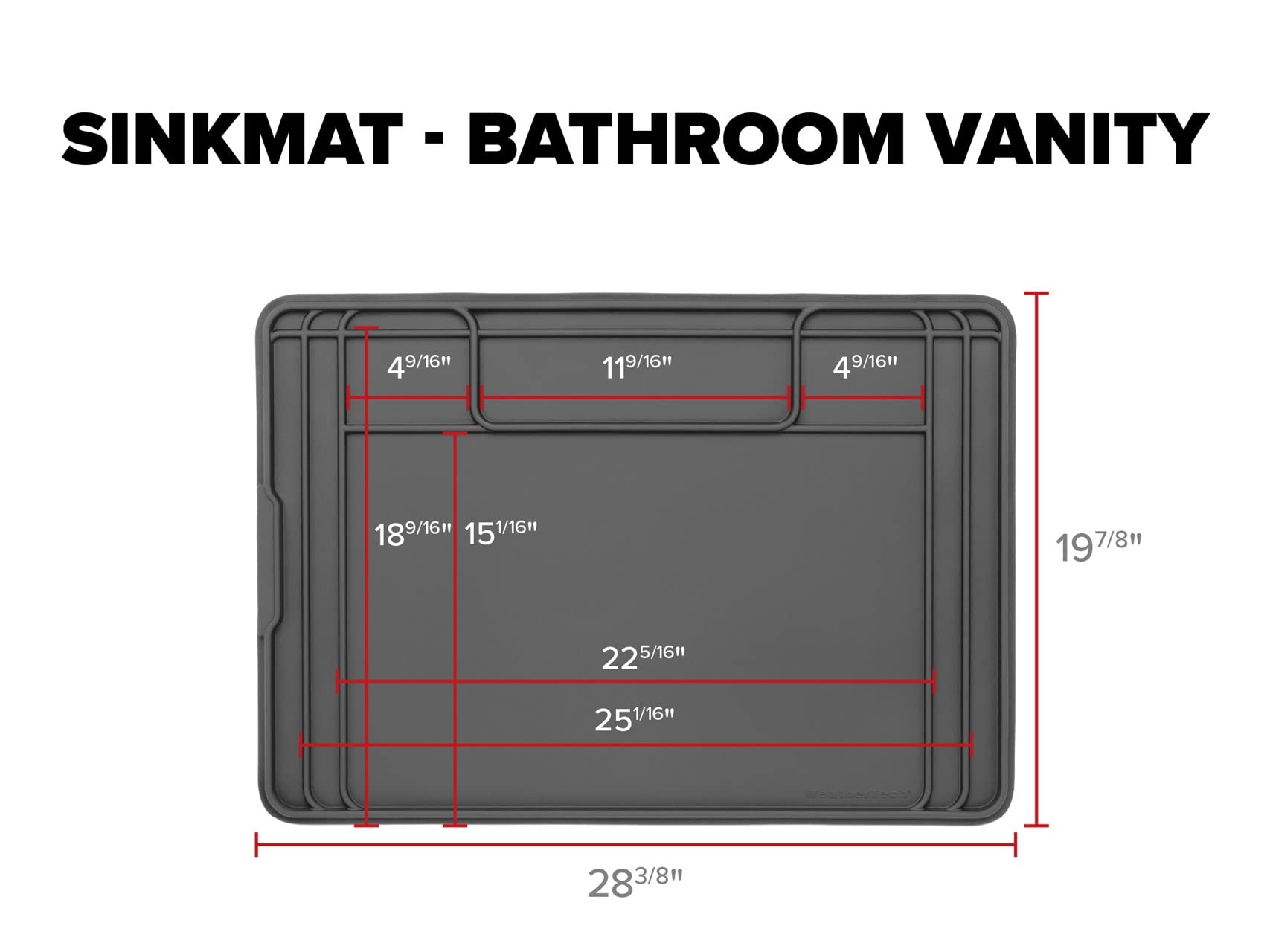 WeatherTech SinkMat – Waterproof Under Sink Liner Mat for Kitchen Bathroom – 28” x 19” Inches - Durable, Flexible Tray – Home undersink Organizer Must Haves, Tan