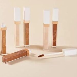 FLOWER BEAUTY Light Illusion Full Coverage Concealer - Diffuse Dark Under Eye Circles + Blurs Blemishes - Weightless Formula + Crease Proof Makeup (Porcelain)