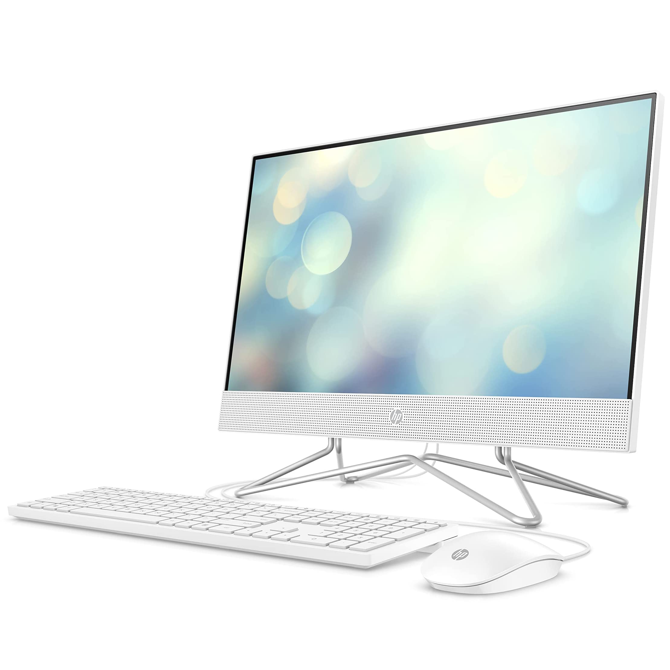 HP All-in-One 22" Desktop Computer, AMD Athlon Gold 3150U Processor, Radeon Graphics, 4 GB RAM, 256 GB SSD, Windows 11 Home ( 22-df0222, snow white)