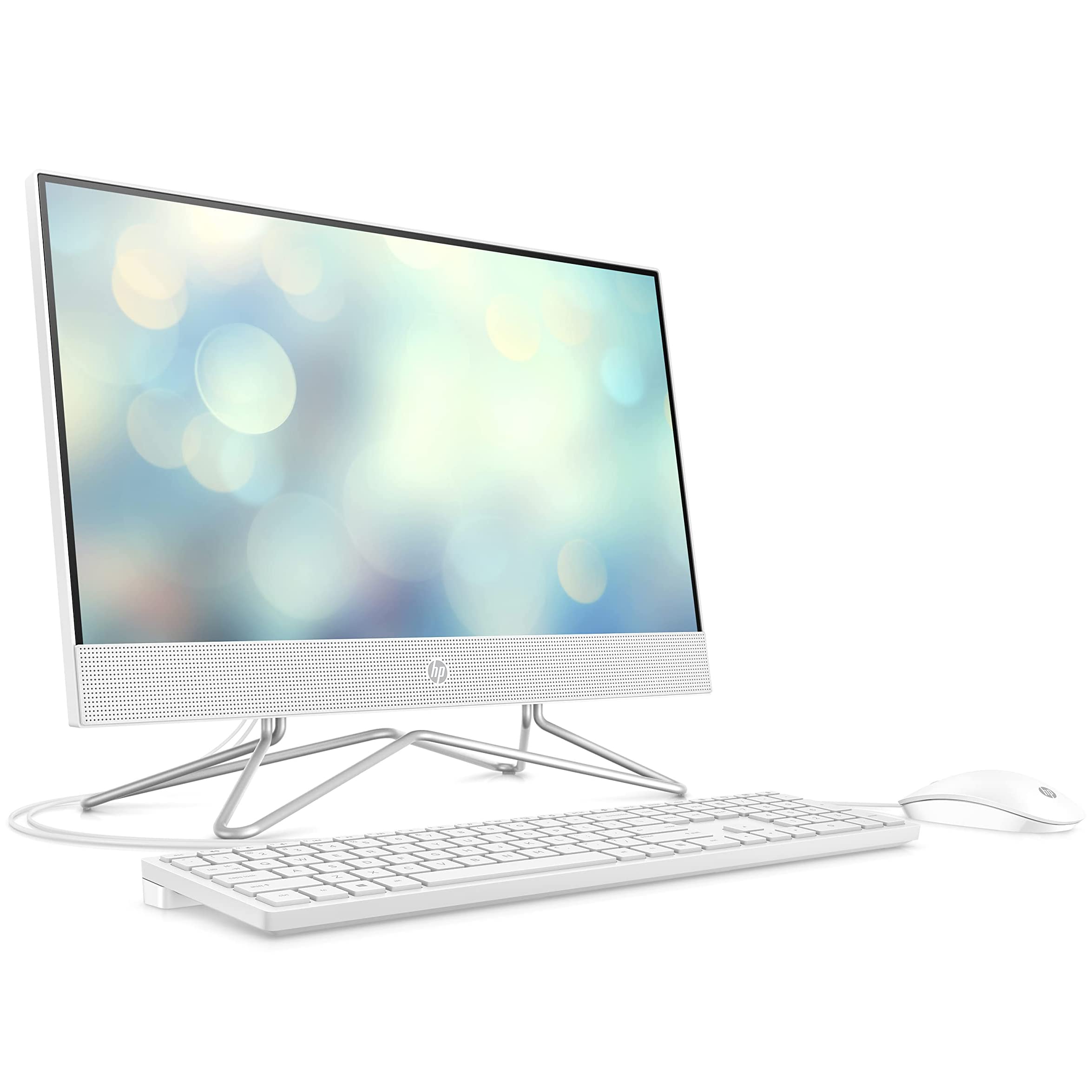 HP All-in-One 22" Desktop Computer, AMD Athlon Gold 3150U Processor, Radeon Graphics, 4 GB RAM, 256 GB SSD, Windows 11 Home ( 22-df0222, snow white)