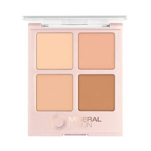 mineral fusion concealer palette quad, light to neutral, indulgence, set of 4 shades