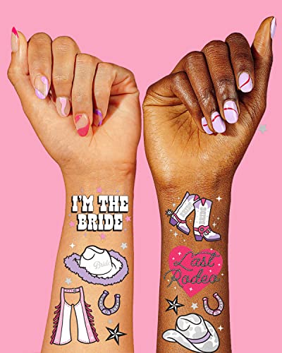 xo, Fetti Last Rodeo Bachelorette Temporary Tattoos - 48 Glitter Styles | Giddy Up Bach Party Decoration, Cowgirl, Bridesmaid Favor, Bride to Be Gift + Bridal Shower Supplies