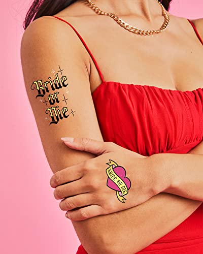 xo, Fetti Bride or Die Bachelorette Temporary Tattoos - 48 Foil Styles | Til Death Do Us Party Bach Decoration, Bridesmaid Favor, Bride to Be Gift + Bridal Shower Supplies