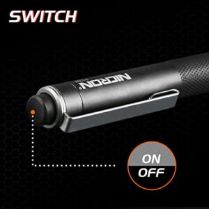 NICRON B22W LED Pocket Pen Light,Small,Compact,Portable,Zoomable Flashlight with Clip for Inspection,Camping,Outdoor,Everyday Use