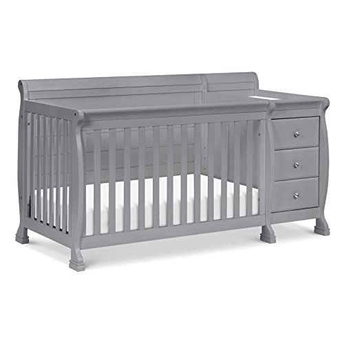 DaVinci Kalani 4-in-1 Convertibe Crib and Changer Combo in Gray