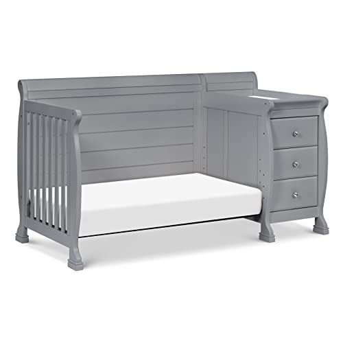 DaVinci Kalani 4-in-1 Convertibe Crib and Changer Combo in Gray