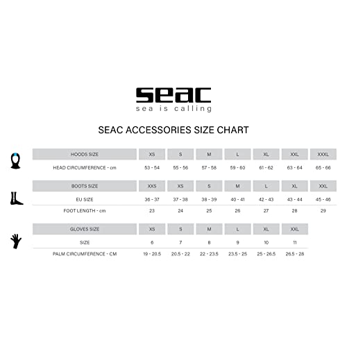 SEAC Prime, 2 mm neoprene, nylon-lined diving socks