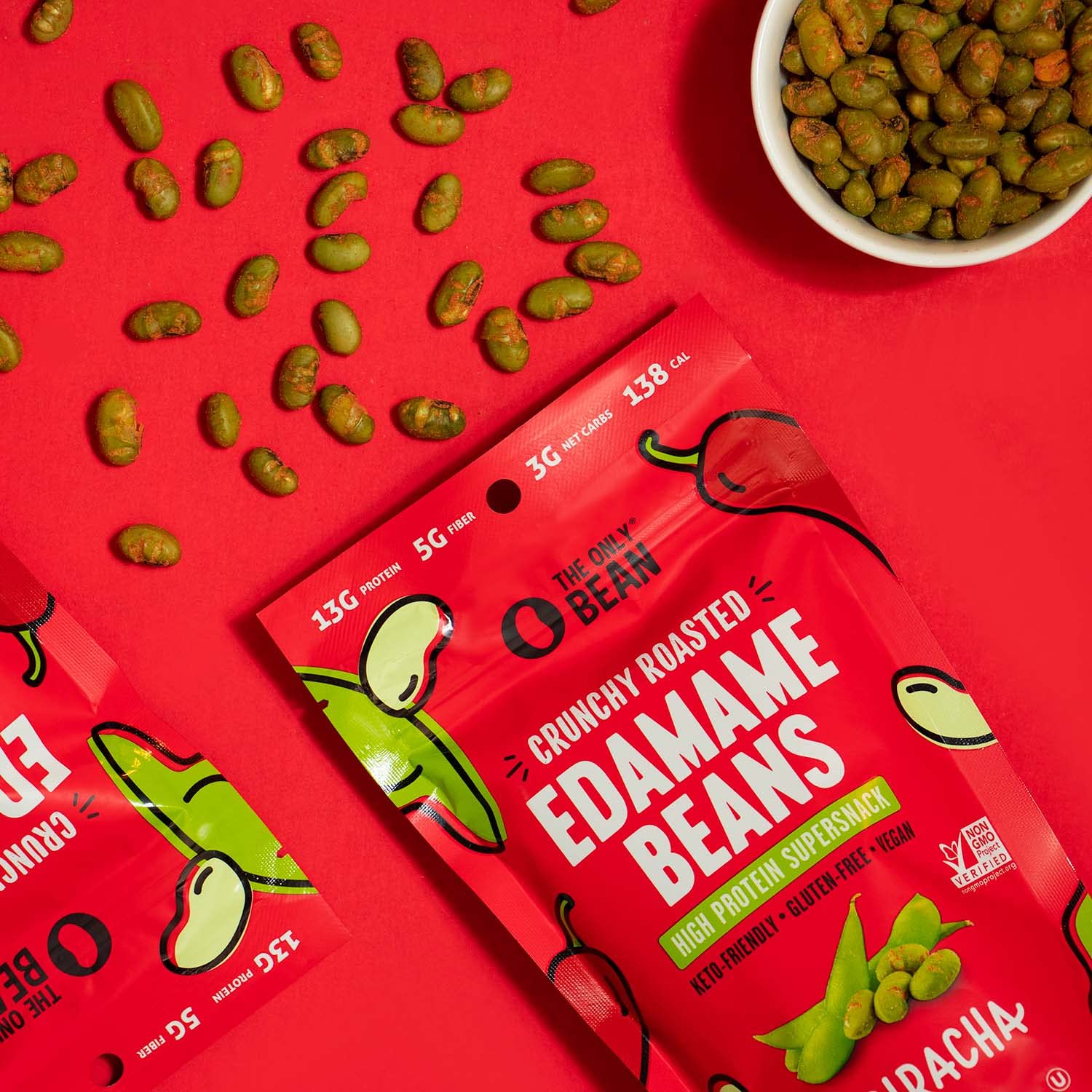 The Only Bean Crunchy Dry Roasted Edamame Beans (Variety Pack), Low Carb Keto Healthy Snacks For Adults and Kids, Low Calorie Snack, Fiber Protein Snacks, Diabetic Snacks, 4 oz (3 Pack)