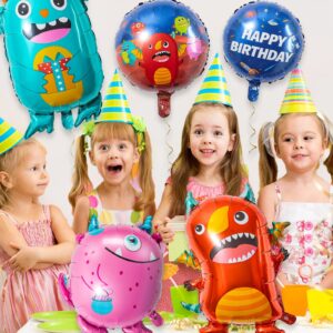 14 Pieces Party Balloons Set Birthday Party Supplies Themed Party Aluminum Balloons for Birthday Party Decorations Favors, 6 Styles