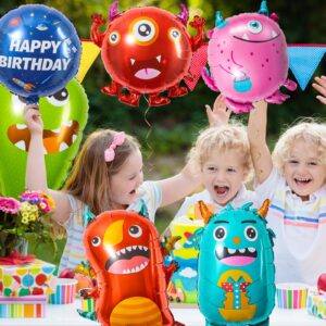 14 Pieces Party Balloons Set Birthday Party Supplies Themed Party Aluminum Balloons for Birthday Party Decorations Favors, 6 Styles