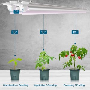 Barrina (Pack of 12) LED Grow Lights, 2FT 24W, LED Grow Lights, Full Spectrum, Grow Light Bulbs for Indoor Plants, Greenhouse