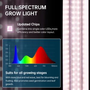 Barrina (Pack of 12) LED Grow Lights, 2FT 24W, LED Grow Lights, Full Spectrum, Grow Light Bulbs for Indoor Plants, Greenhouse