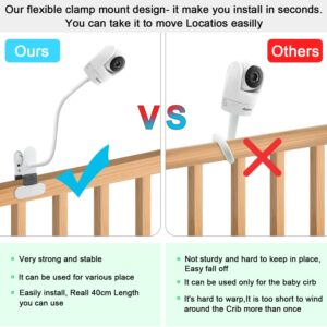 SZAOYU Baby Monitor Mount Compatible with Vtech VM901 & VM919HD and Other Baby Monitor Camera with1/4 Threaded,15.7 inches Flexible Clip Clamp Mount Long Gooseneck Arm,Holder