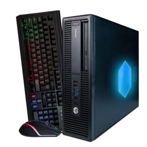 hp 600g1 desktop computer pc w/ rgb lighting | intel quad core i5 | 8gb ddr3 ram | 240gb ssd | wifi + bluetooth | rgb mouse + keyboard | windows 10 (renewed)