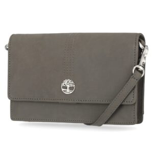 Timberland womens Wallet Purse RFID Leather Crossbody Bag, Castlerock (Nubuck), One Size US