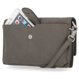 Timberland womens Wallet Purse RFID Leather Crossbody Bag, Castlerock (Nubuck), One Size US