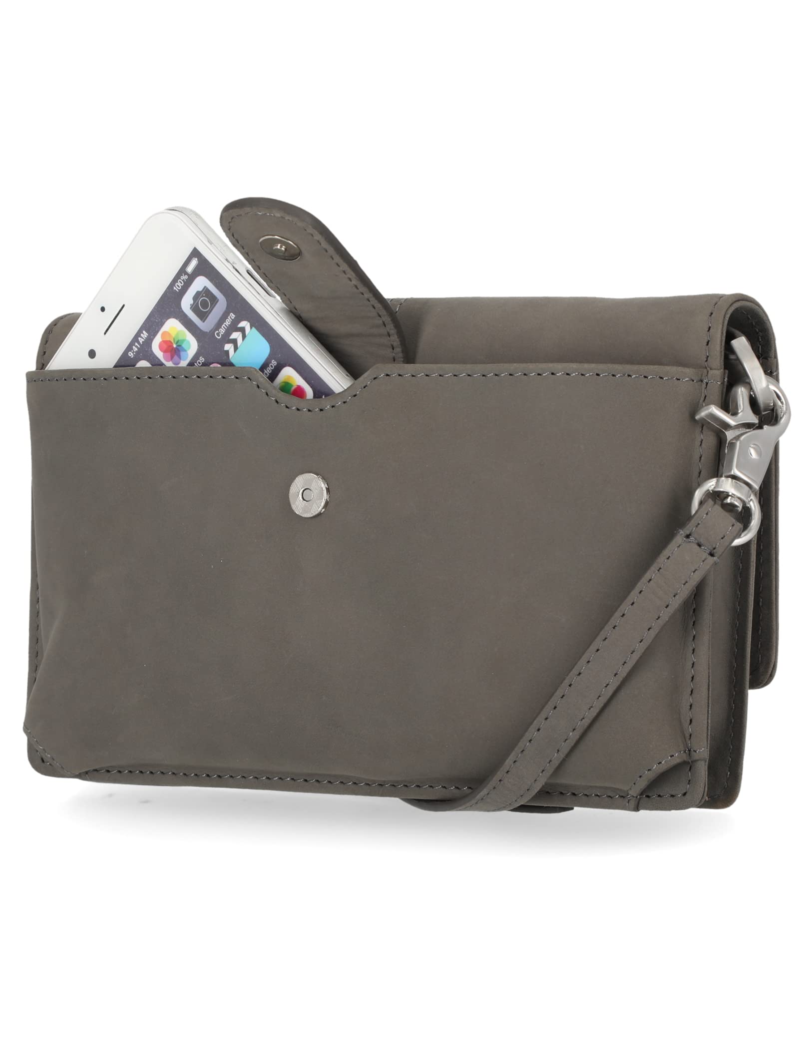 Timberland womens Wallet Purse RFID Leather Crossbody Bag, Castlerock (Nubuck), One Size US