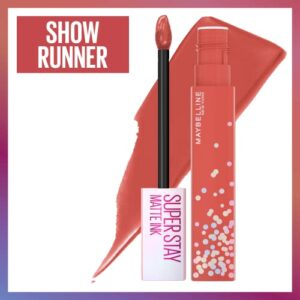 Maybelline New York Super Stay Matte Ink Liquid Lipstick, Transfer Proof, Long Lasting, Limited Edition Birthday Cake Scented Shades, Show Runner, 0.17 Fl Oz