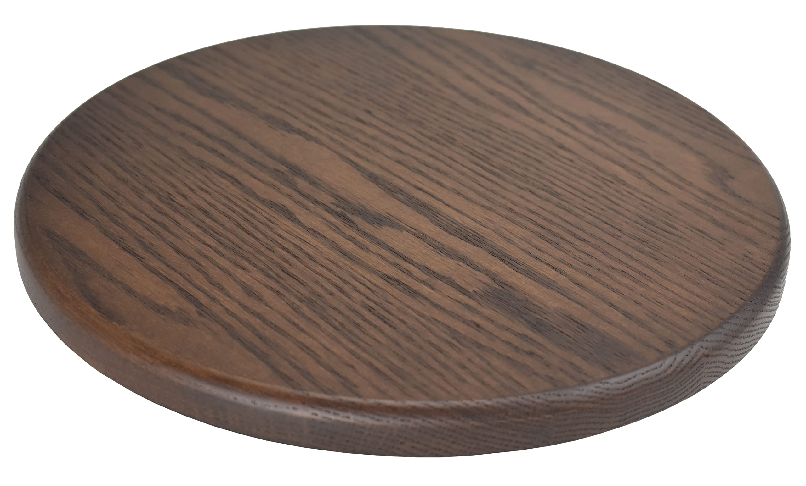 Lazy Susan Wooden 12 inch Solid Oak Tabletop, Non-Skid Pantry Kitchen Turntable, Use for Spices, Medications, Cheese Board, Cabinet Organizer Rotates Smoothly (Natural Oak)