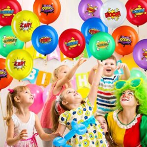 40 Pack Hero Balloons 12 Inches Hero Party Favors Hero Latex Balloons Party Supplies Super Pets Decorations For Kids Birthday