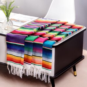 airooglee mexican table runner 4pack 14 x 84 inches fiesta mexican theme party decoration for cinco de mayo fiesta party serape zarape table runner