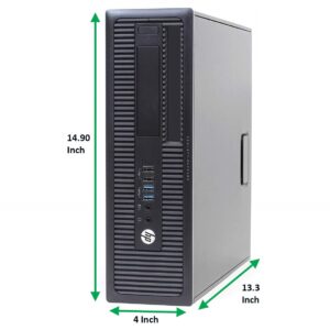 HP 600 G1 SFF Computer Desktop PC, Intel Core i7 3.4GHz Processor, 16GB Ram, 128GB M.2 SSD, 2TB HDD, Wireless Keyboard Mouse, WiFi | Bluetooth, New HP Dual 27 FHD LED Monitor, Windows 10 (Renewed)