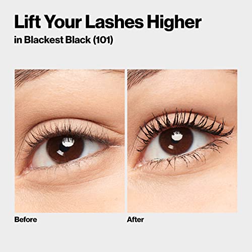 Revlon So Fierce! Eyes Wide Open Mascara with Push-up Brush, For Volumizing & High Lifting Eyelashes, Smudge-proof, Flake Resistant, 102 Black, 0.24 fl oz.