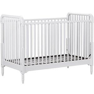 little seeds rowan valley linden wooden baby crib with spindle work in white