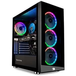 ibuypower element mr 209a gaming desktop computer, amd ryzen 3 3100 3.6ghz, 8gb ram, 500gb ssd, amd radeon rx 570 8gb, windows 10 home, free upgrade to windows 11