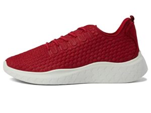 ecco women's therap lace sneaker, chili red nubuck, 8-8.5